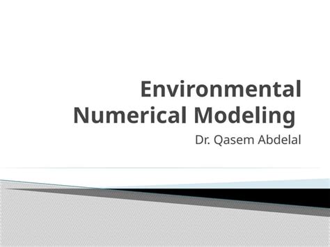 Environmental Numerical Modeling Presentationpptx