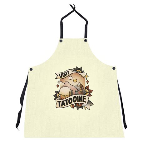 Visit Tatooine Tattoo Unisex Kitchen Apron Tobefonseca By Teefury