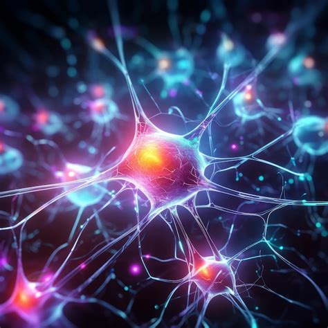 Premium Ai Image Glow Of Synaptic Connections In This Closeup View