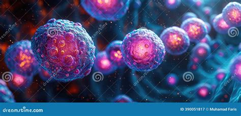 Abstract Tumour Sample Fluorescently Labelled Antibody Royalty Free