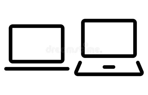 Laptop Icon Set Computer Icon Vector Illustration Stock Vector