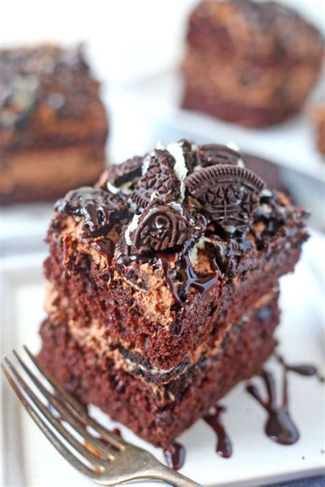 Chocolate Oreo Cake Recipe Made From Cake Mix Brown Sugar Food Blog