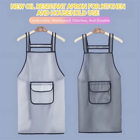 Kitchen Apron Waterproof Stain Resistant Clear Pvc Apron Hair Stylist