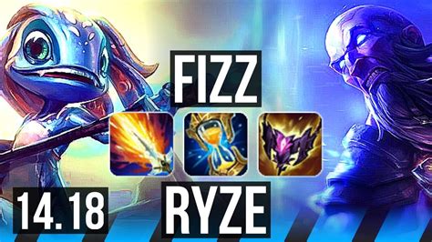 Fizz Vs Ryze Mid 9313 800 Games Na Master 1418 Youtube