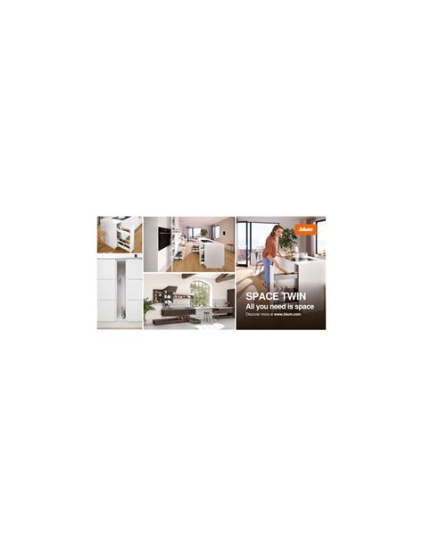 200mm Blum Antaro Space Twin Kitchen Base Pull Drawers 450mm