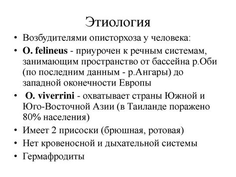 Описторхоз этиология классификация диагностика лечение