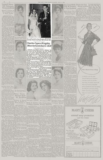 Charles Capen Kingsley Marries Gretchen U Hill The New York Times