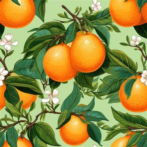 Premium Photo Seamless Pattern Of Oranges