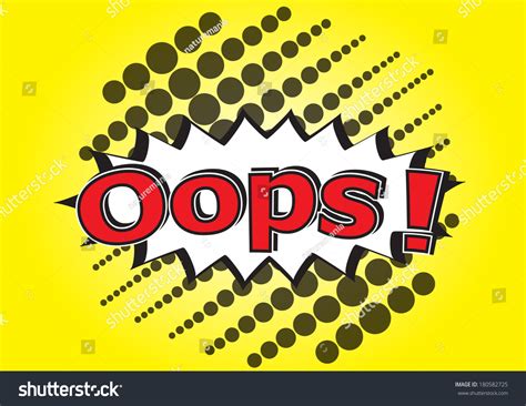 Oops Commic Speech Bubbel Cartoon Stock Vector (Royalty Free) 180582725
