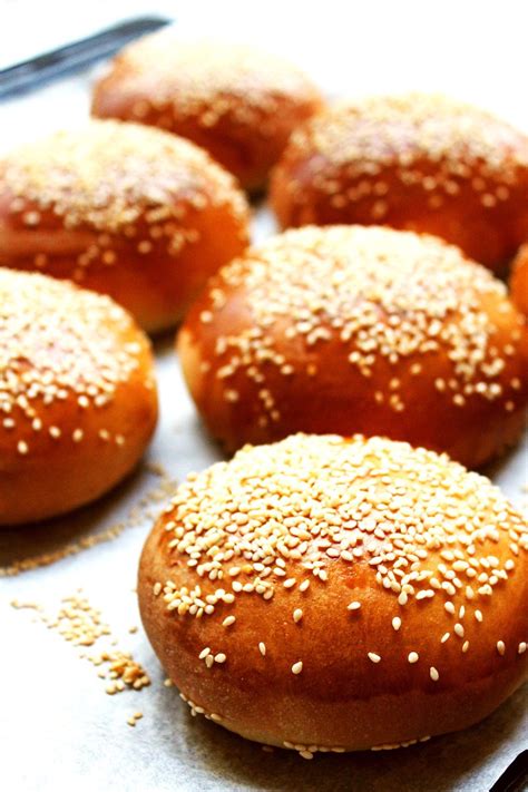 Sesame Seed Brioche Burger Buns Supper In The Suburbs