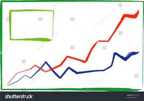 Line Chart Vector Image Stock Vector Royalty Free 406059 Shutterstock