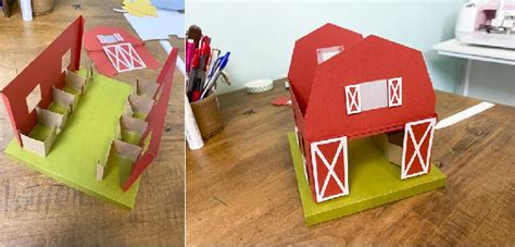 3d Barn Farm Cut Files Designs By Miss Mandee Farm Party Paper