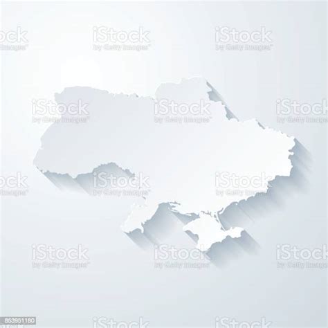 우크라이나 지도 종이 잘라 빈 배경 효과 우크라이나에 대한 스톡 벡터 아트 및 기타 이미지 우크라이나 지도 3차원 형태