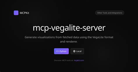 Mcp Vegalite Server Other Tools And Integrations Mcp Tool Mcpkit