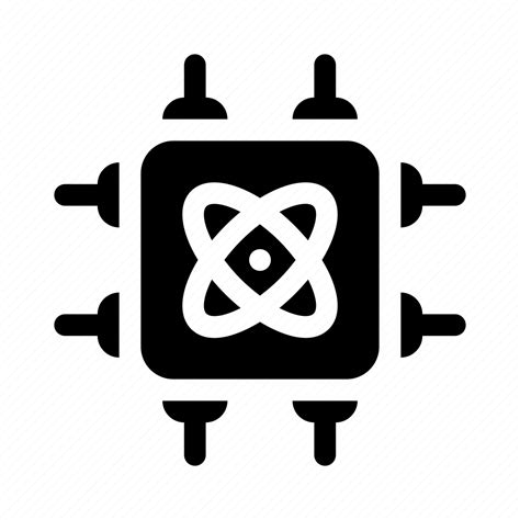 Quantum Computing Computer Electronics Chip Atom Icon Download On Iconfinder