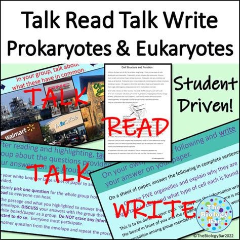 Prokaryote Vs Eukaryote Cell Structure Activity Reading Discussion And Notes