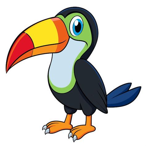 Un Dibujo De Dibujos Animados De Un Pájaro Con Un Pico Que Tiene Un
