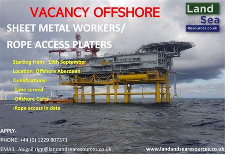 Land And Sea Resources On Linkedin Ropeaccess Sheetmetal September
