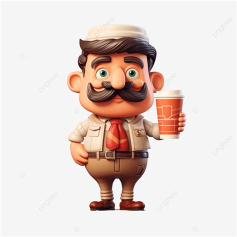 복고풍 캐릭터 커피 테이크아웃 커피 마시다 귀엽다 Png 일러스트 및 이미지 에 대한 무료 다운로드 Pngtree