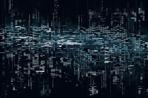 Premium Ai Image Glitch Digital Concept White Random Shapes On Dark