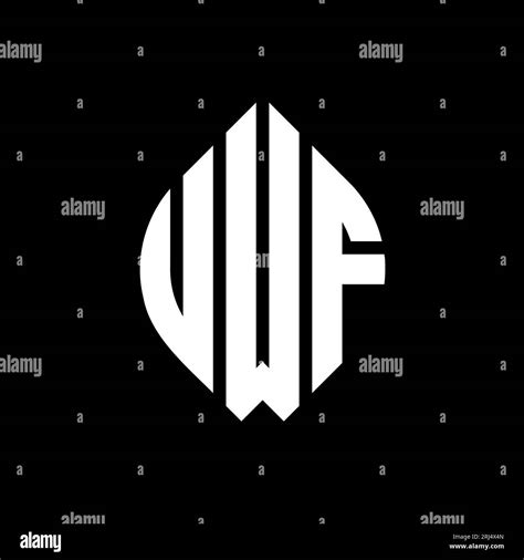 Uwf Circle Letter Logo Design With Circle And Ellipse Shape Uwf