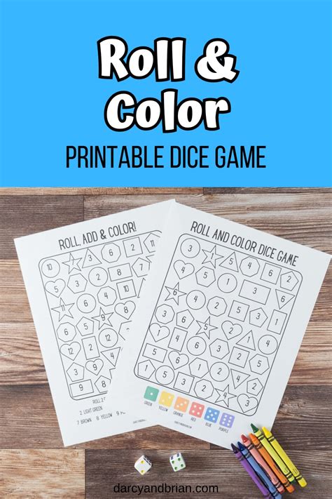 Roll And Color Dice Game Preschool And Kindergarten Math Activity