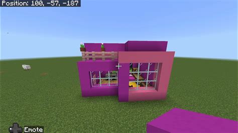 How To Build A Pink Modern House In Minecraft Youtube
