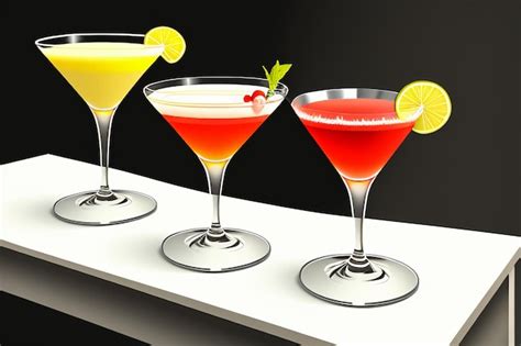 Premium Ai Image Cocktail Colorful Drink Visual Perception Beautiful