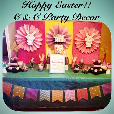 Easter Candy Table Made By C And C Party Decor Party Decorations Hoppy