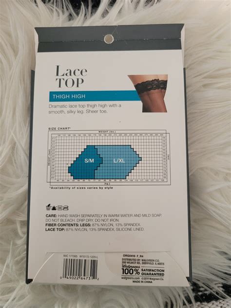 Thigh High Lace Top Pantyhose Stockings Sheer Toe Size Lxl Jet Black 1