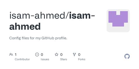 Github Isam Ahmedisam Ahmed Config Files For My Github Profile