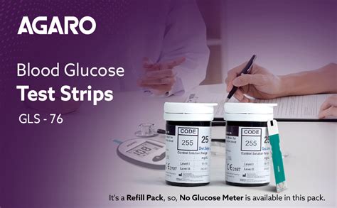 Agaro Blood Glucose Test Strips 50pcs Instant Blood Sugar Test At