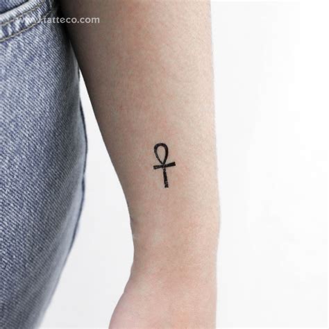 Small Ankh Symbol Temporary Tattoo Set Of 3 Tatteco