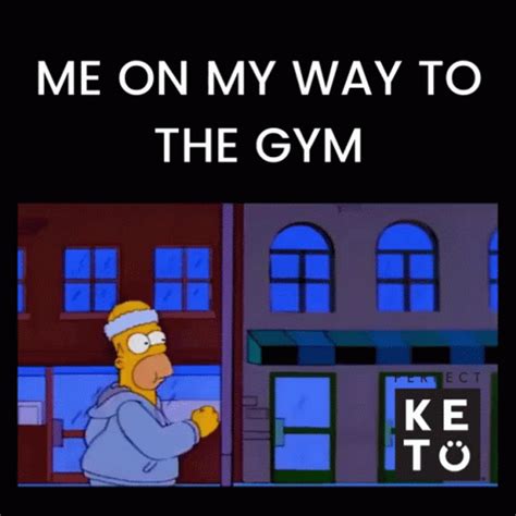 Homer Simpson Running To The Gym Meme 