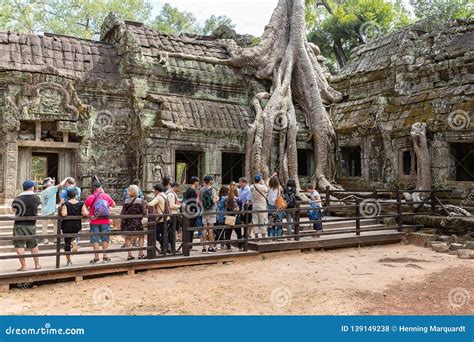 Ta Prohm Temple Siem Reap Cambodia 01042018 Tourists Visit Ta