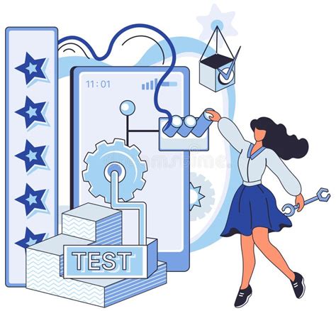 Application Testing Metaphor Vector Application Testing Quality