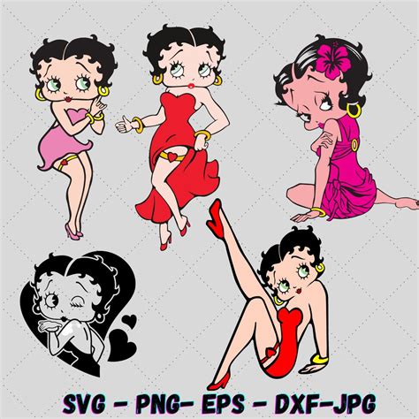 Cute Betty Boop Png Layered Svg Cricut Svg Files Instant Download