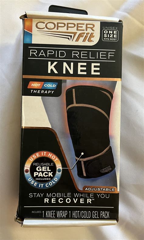 Copper Fit Unisex Adult Rapid Relief Knee Wrap With Hotcold Therapy