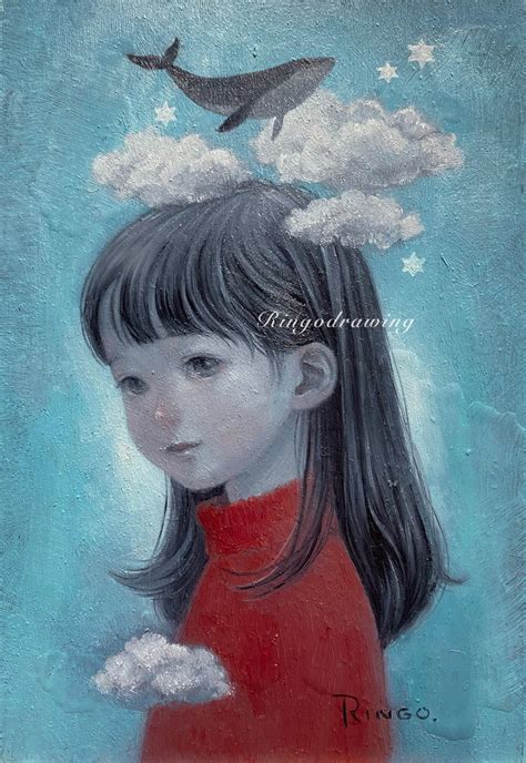 Safebooru 1girl Black Eyes Black Hair Blue Background Clouds