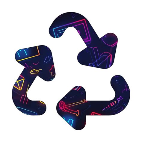 Image Icon Recycle Shapes Dark Theme Premium Ai Generated Image
