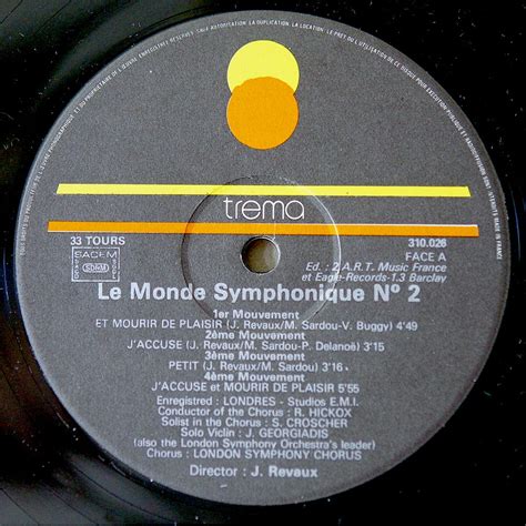 Le Monde Symphonique De Michel Sardou Et Jacques Revaux Volume 2 De
