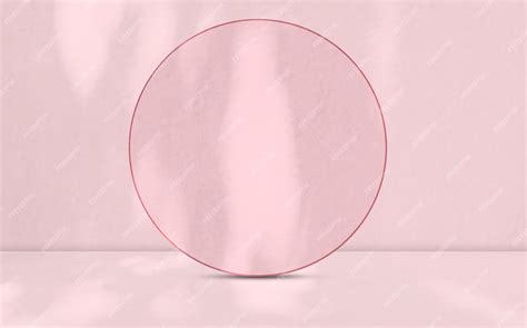 분홍색 그림자 스튜디오 룸 연단 파티션 스탠드 배경 무대 테이블에 추상 오버레이 자연 프리미엄 사진