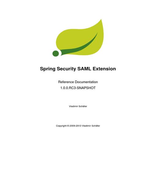 Spring Security Saml Reference Pdf Public Key Cryptography Key