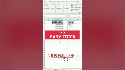 😱how To Add 910 Or Mr Before Mobile Number And Name In Excel🔥