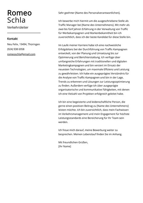Verkehrsleiter Anschreiben Beispiele Vorlage 20 Tipps