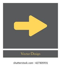 Right Arrow Symbol Icon Vector De Stock Libre De Regalías 427305931