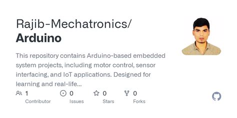 Github Rajib Mechatronicsarduino This Repository Contains Arduino Based Embedded System