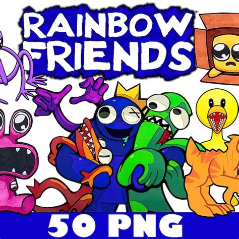Rainbow Friends Clipart Etsy