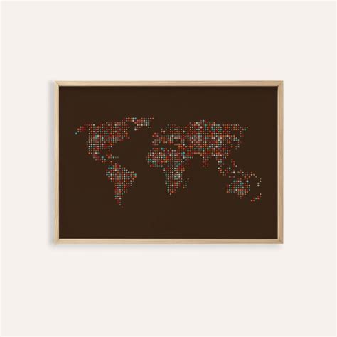 Colorful World Map Poster Unframed Paper Poster 24x36in