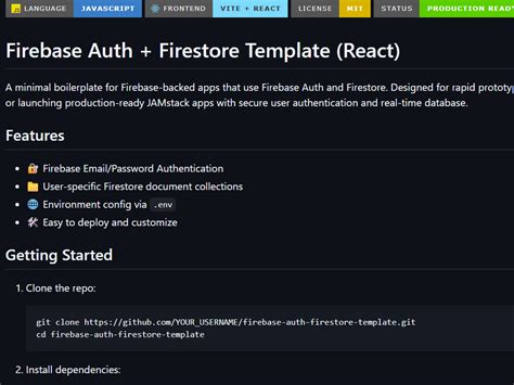 Firebase Auth Firestore Template Setup Vite React Upwork